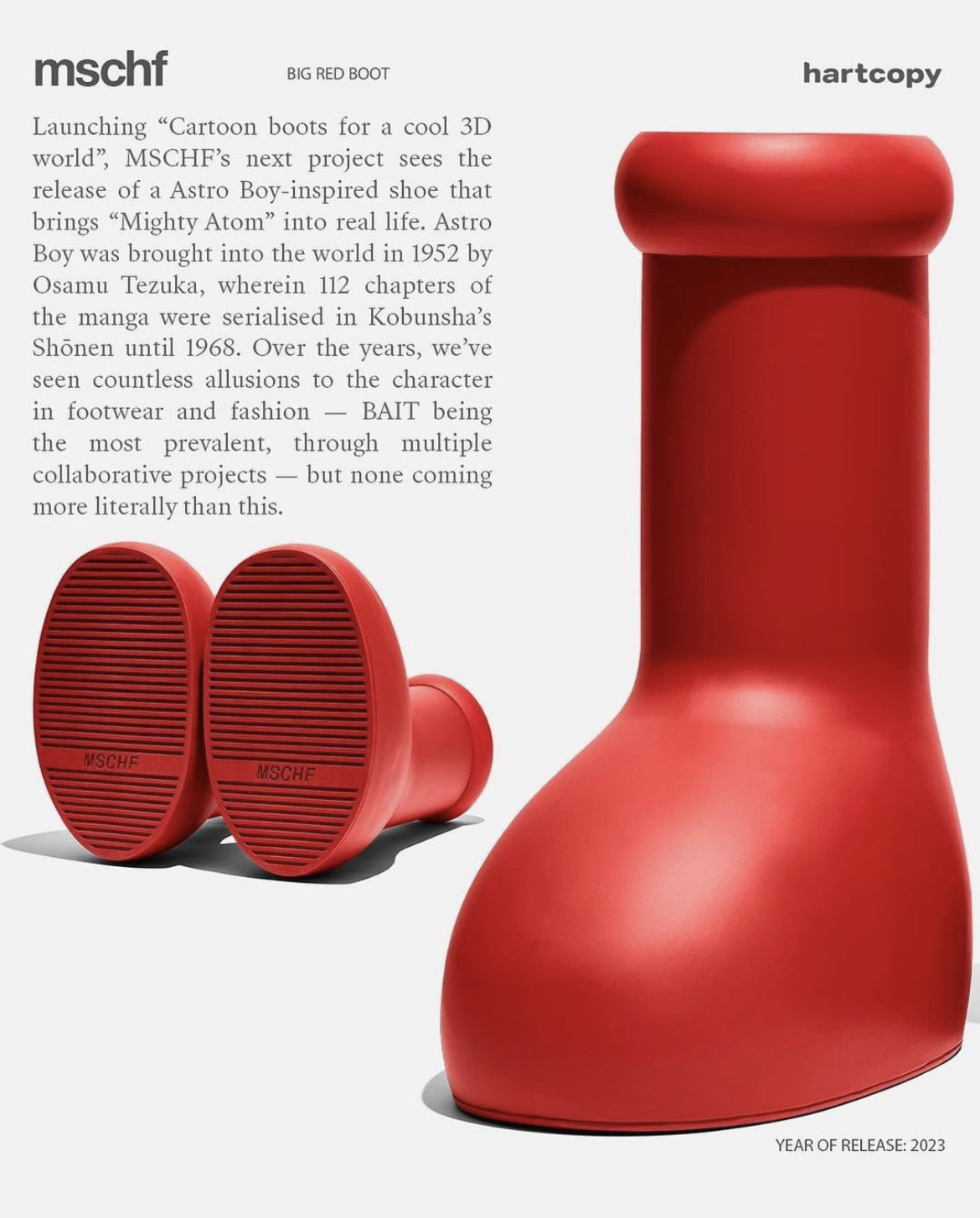 New Release: MSCHF Big Red Boots inspired by ‘Astro Boy’ - GUAP
